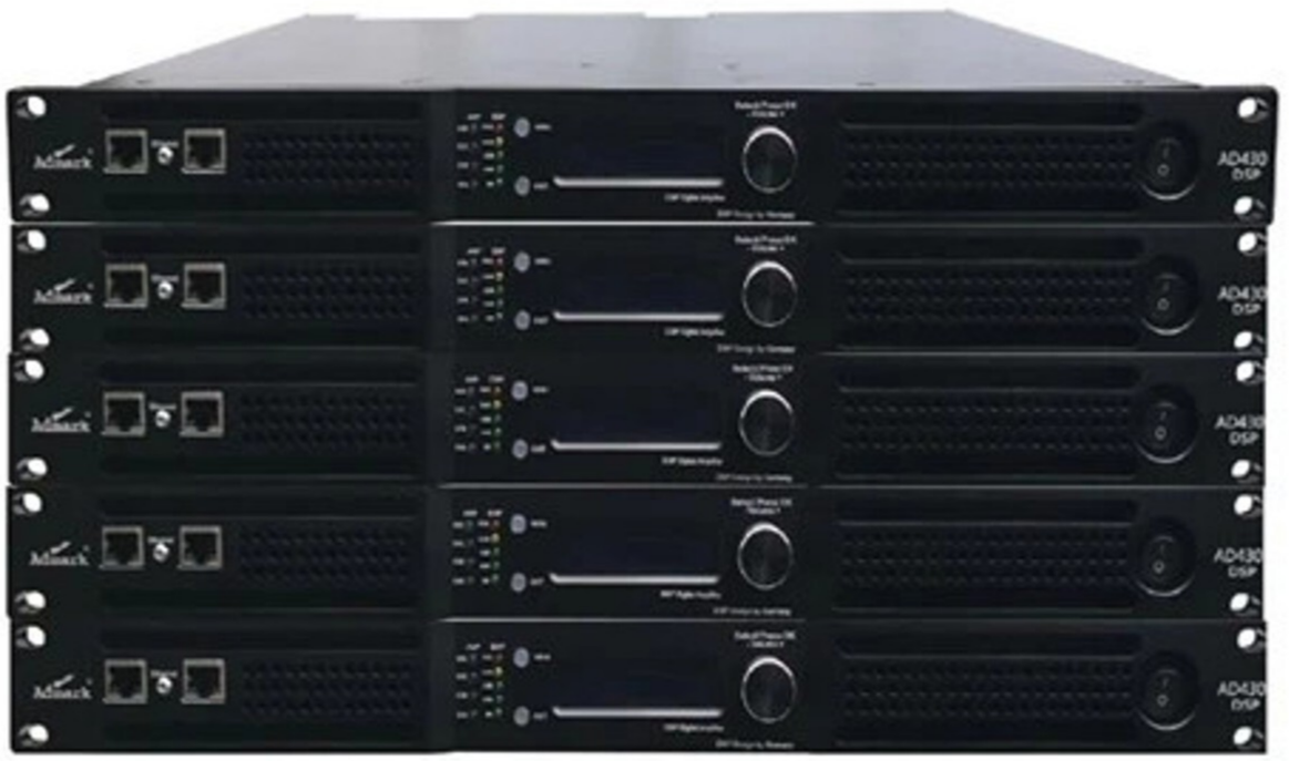 Admark AD410DSP 4-Channel 1 U Rack Mount Class-D Power Amplifier AD-410 ...