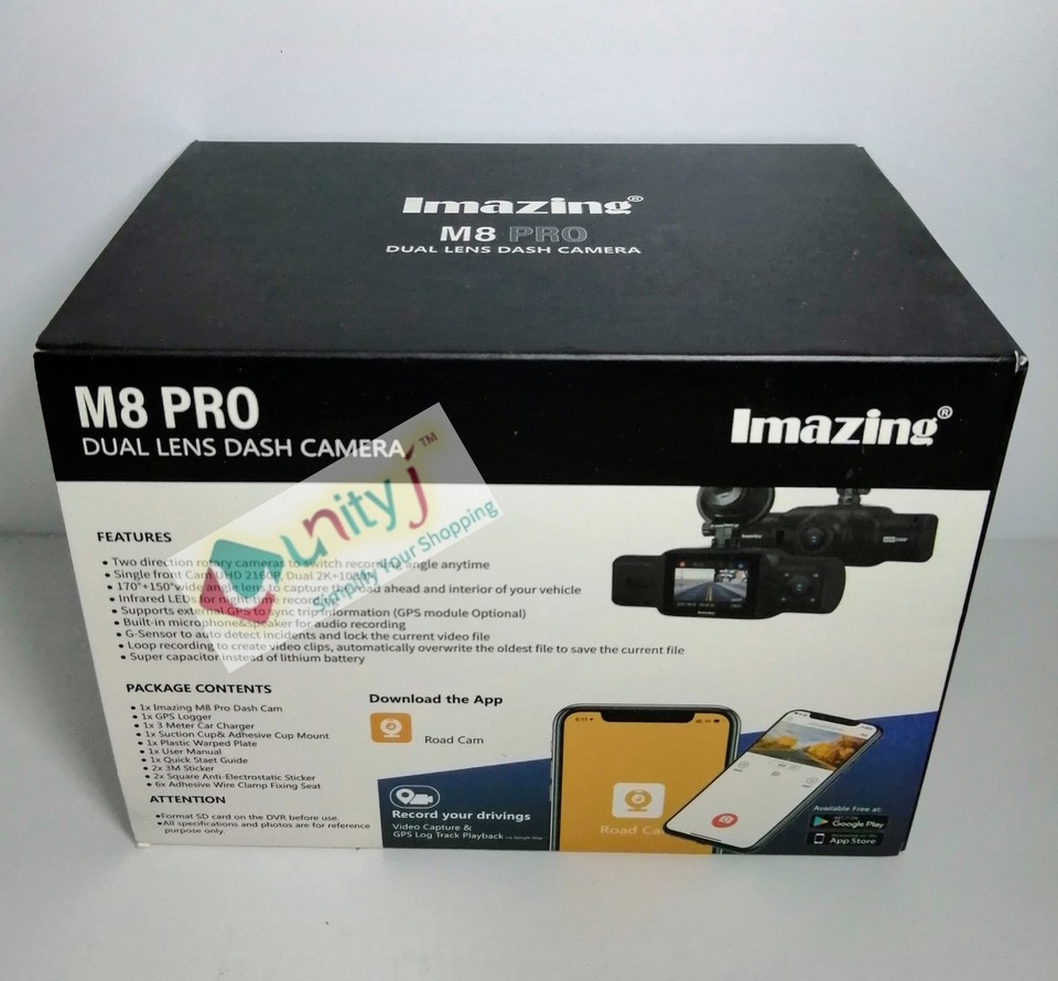 Imazing M8 Pro-Dual Dash Cam Single Front or Front and 1080P Cabin,for ...