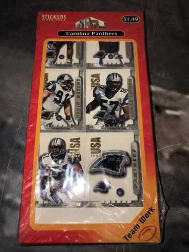 6 x 12 Pk 1997 NFLPA Crown Pro QB Club Carolina Panthers Mini Decals ...