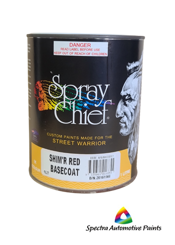 Spray Chief Candy Apple SHIM'R RED Pre Mixed 1Lt, Not DNA or House of ...