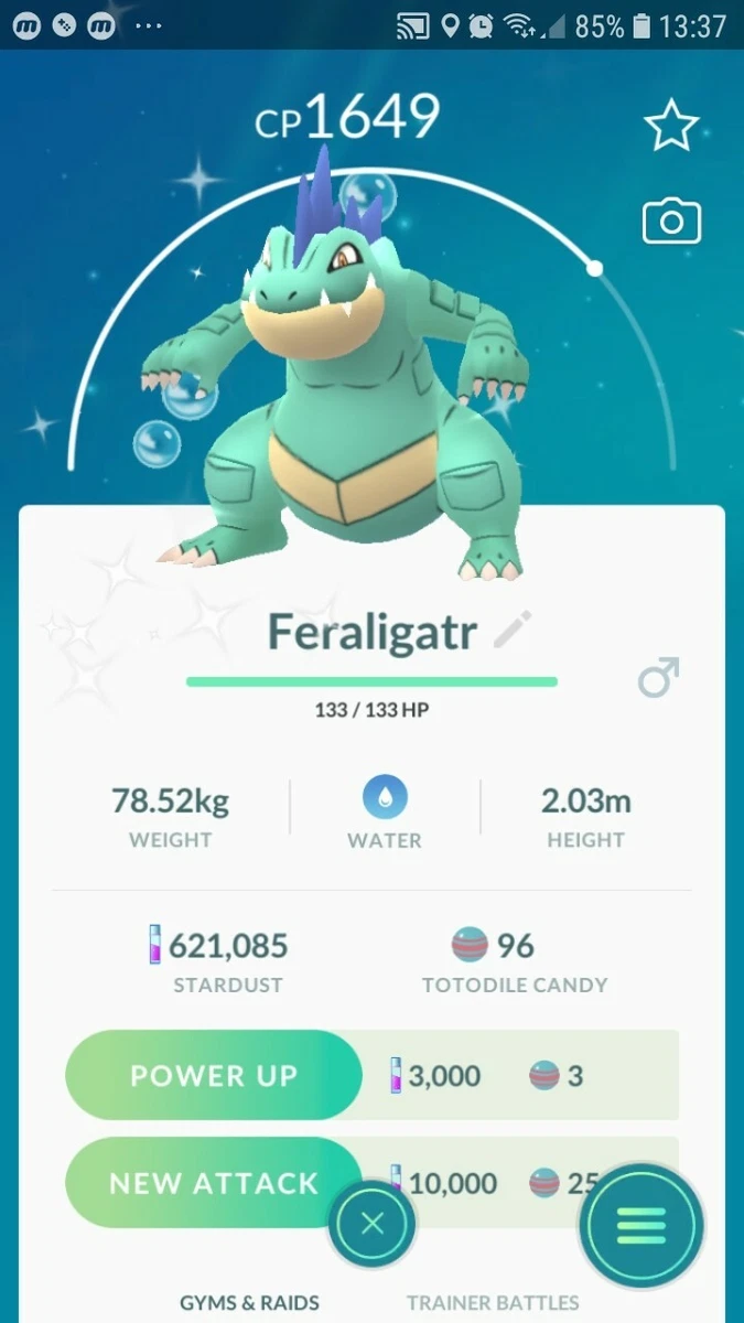 Shiny Feraligatr Card