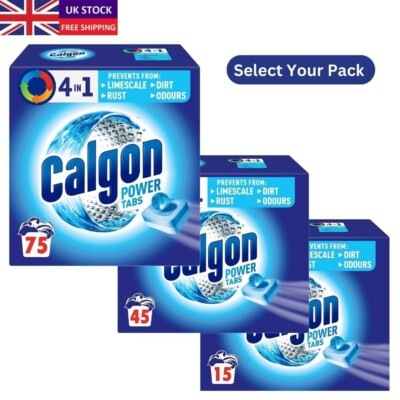 Calgon 4-in-1 Washing Machine Cleaner and Water Softener 15 to 75 ...
