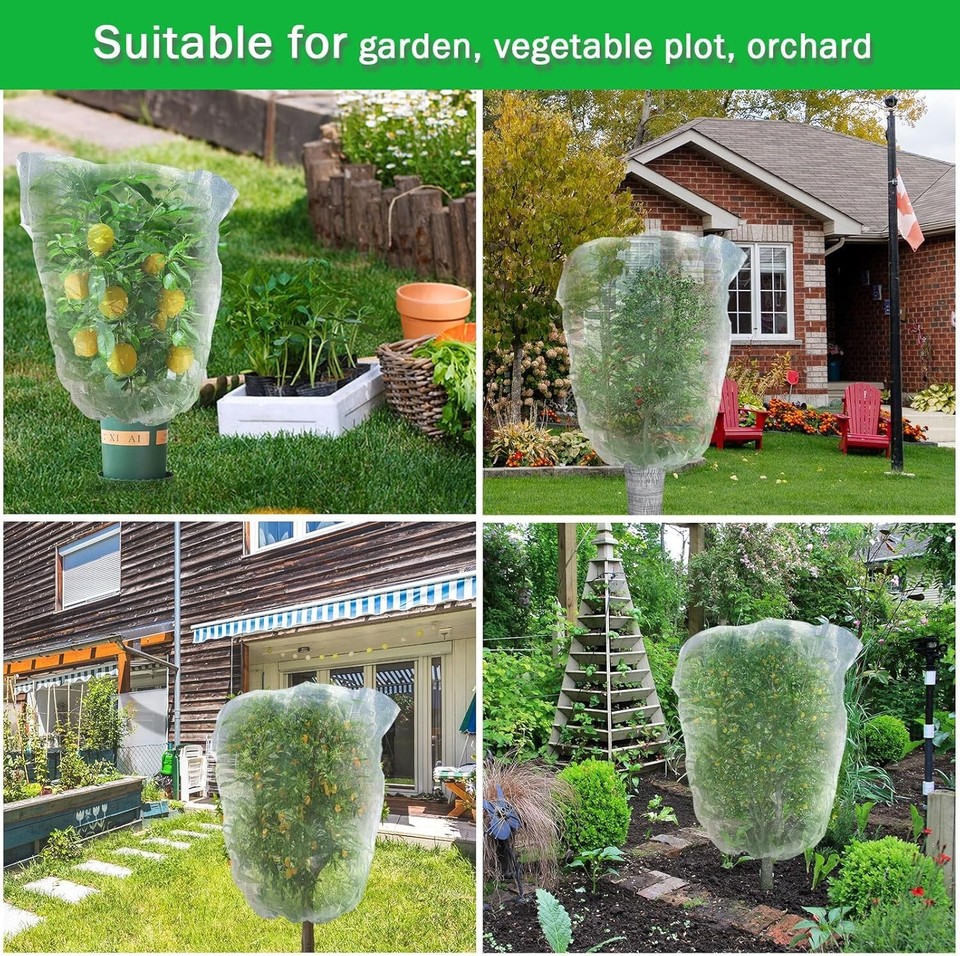 4 Pcs Garden Plant Fruit Tree Bird Netting Protection Blueberry 4.6 FT ...