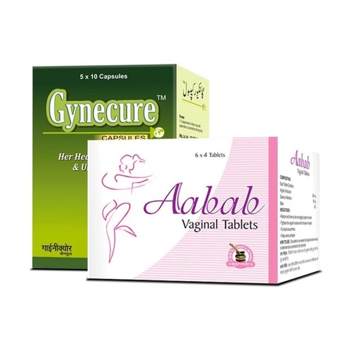#1 White Discharge Herbal Remedies 8 Aabab Tablets + 100 Gynecure Caps ...