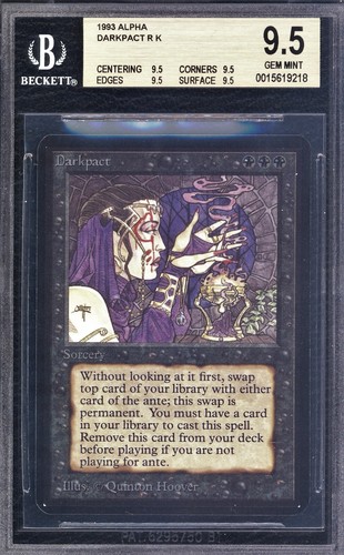 Mtg Magic Gathering ALPHA Darkpact QUAD BGS 9.5 (9.5x4) 2nd highest pop4 CGC PSA | eBay