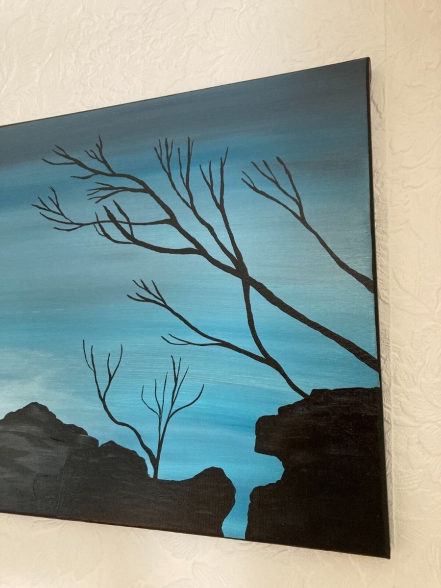 Silhouette Acrylic Canvas Painting