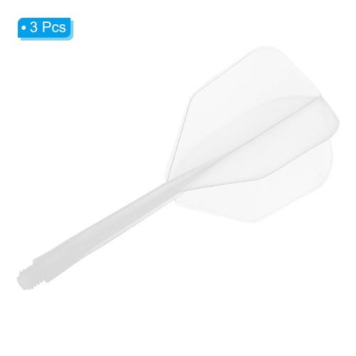 3Pcs 2BA Integrated Dart Shaft and Flights Replacement Plastic, White ...