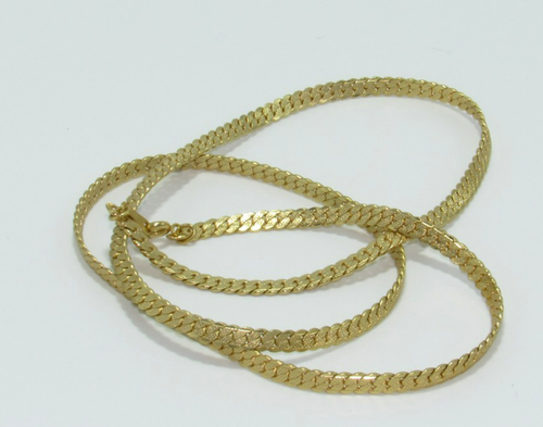 UNMARKED 10K GOLD PLATED Flat S-Link Chain 16” | eBay
