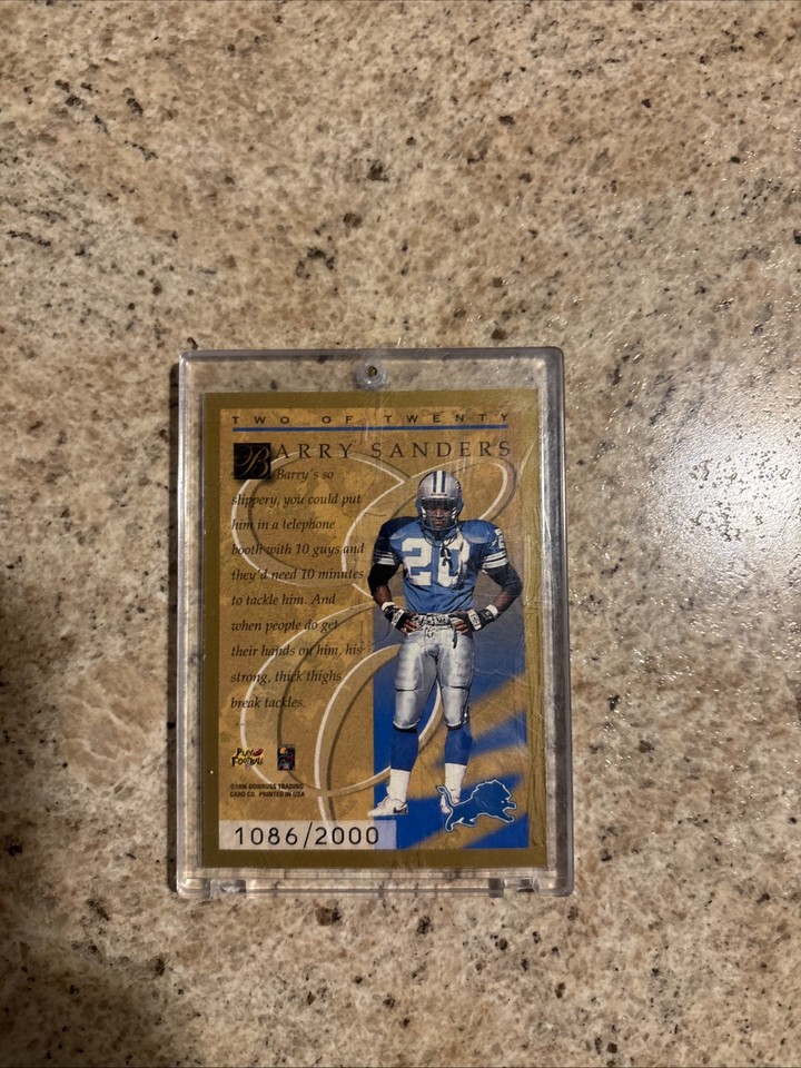 1996 Donruss - Elite Series Barry Sanders #2 Gold /2000 | eBay