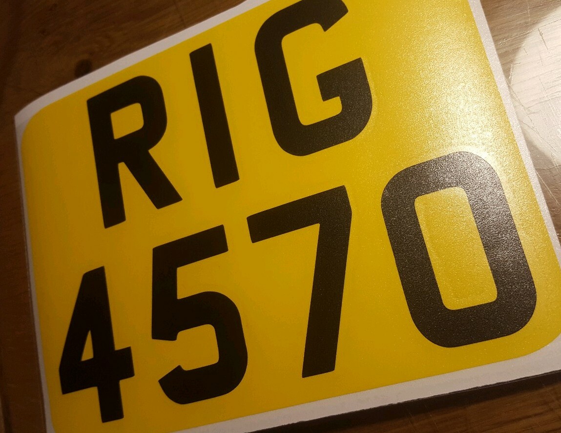 STICK ON NUMBERPLATE 7x5 MOTORBIKE MOPED LETTERS + NO'S FOR SQUARE ...