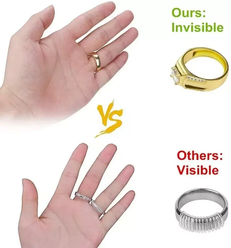 Loose Ring Size Adjuster Invisible Reducer Spacer 19 Pcs Clear Guard ...