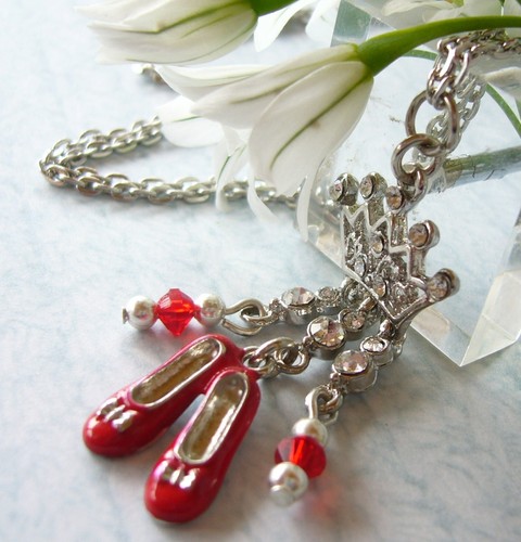 THE WIZARD OF OZ Ruby Slippers & Glinda Crown Charm Pendant Inspired ...
