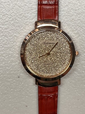 Ladies Fashion Watch Glittery Gold Tone | eBay