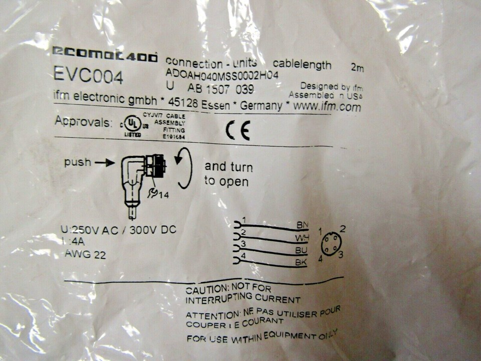 💥NEW ECOMAT400 SENSOR 2M CABLELENGTH 250 VAC 300 VDC EVC004 | eBay