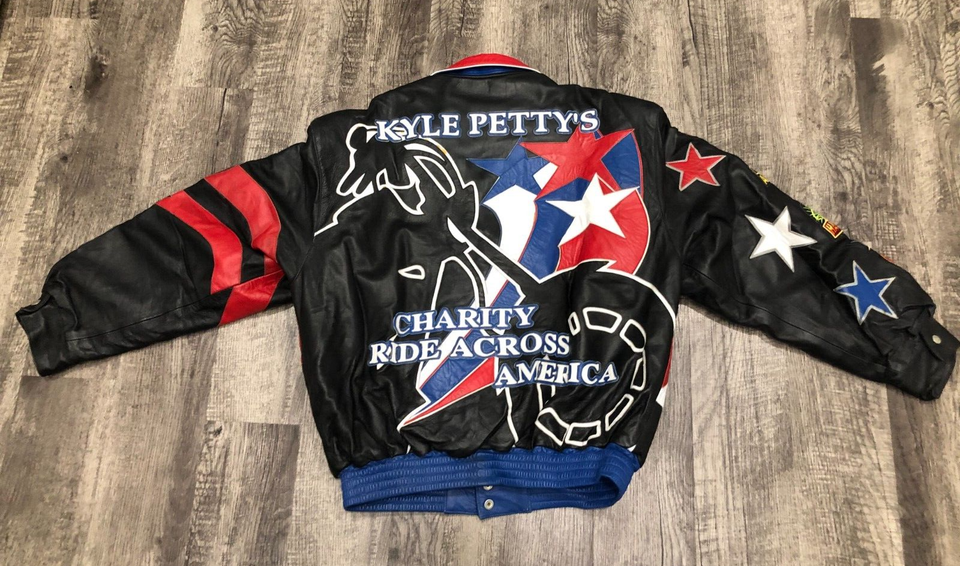 Jeff Hamilton Kyle Petty Charity Ride Leather Jacket SZ XL | eBay