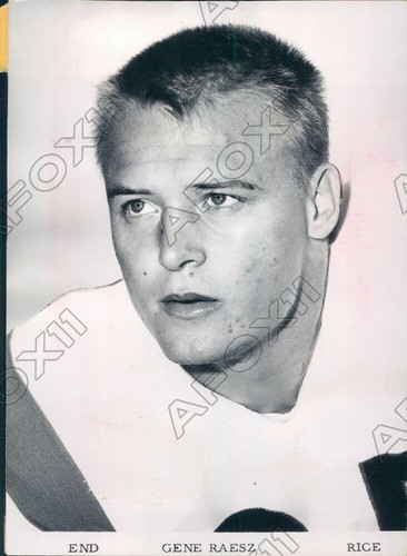 1962 Rice Owls Football Player End Gene Raesz Press Photo | eBay
