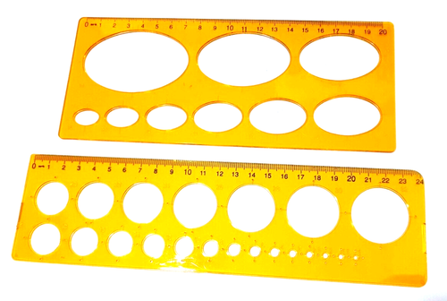 ELLIPSE ISOMETRIC OVAL & CIRCLE DRAWING STENCIL TEMPLATE - 1mm to 50mm ...