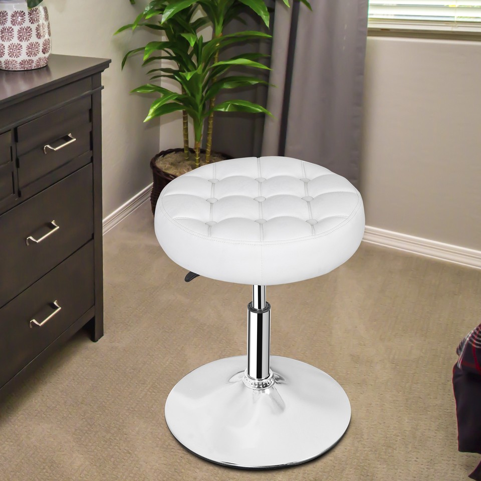 Adjustable Swivel Makeup Ottoman Stool Round Vanity Stool Chair For ...