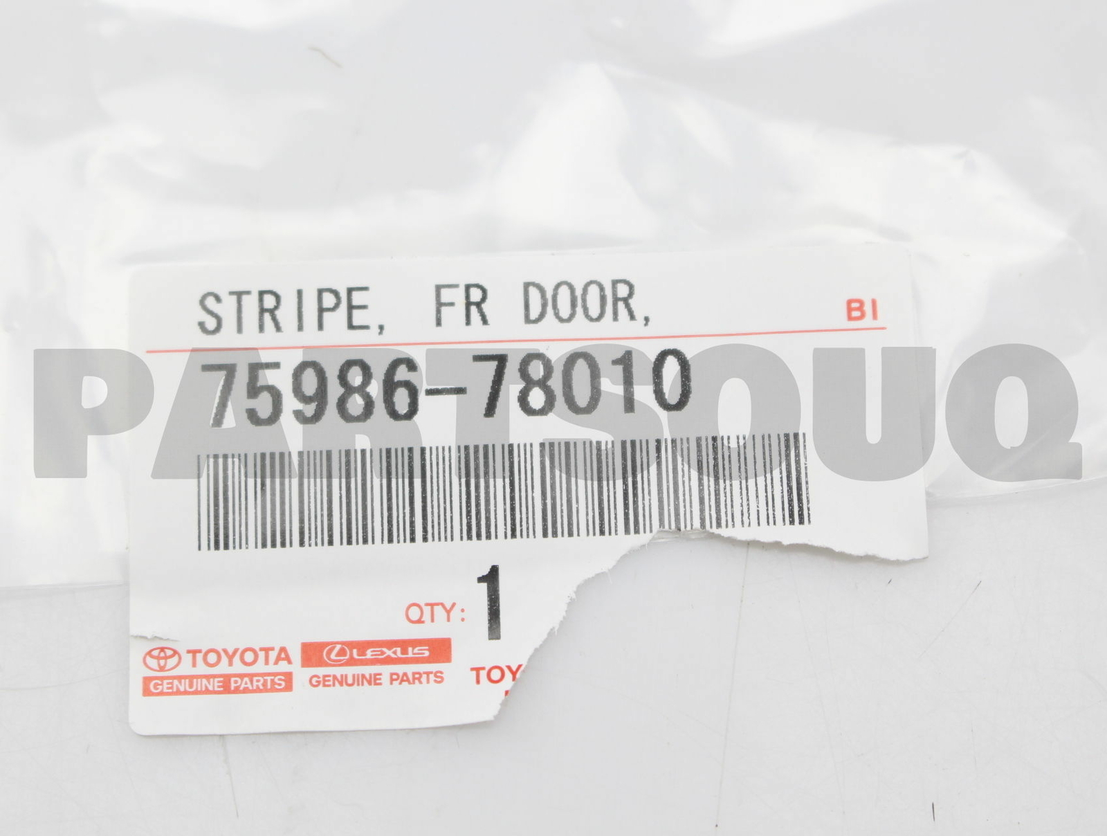 7598678010 Genuine Toyota TAPE, BLACK OUT, NO.2 LH 75986-78010 | eBay