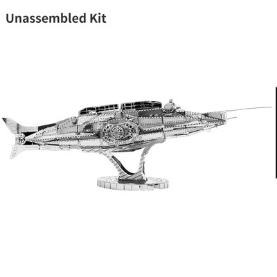 1:100 3D Metal Kits Nautilus Nuclear Submarine Model Unassembled Kit ...