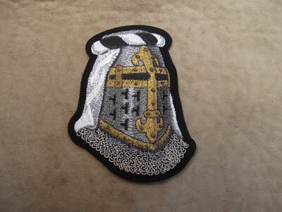 KNIGHT TEMPLAR Crusades TACTICAL MORALE PATCH EMBROIDERED silver 95mm ...