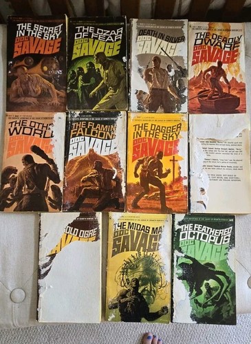 Vintage 1967-1970 Kenneth Robeson Doc Savage Bantam Paperback Book Lot ...