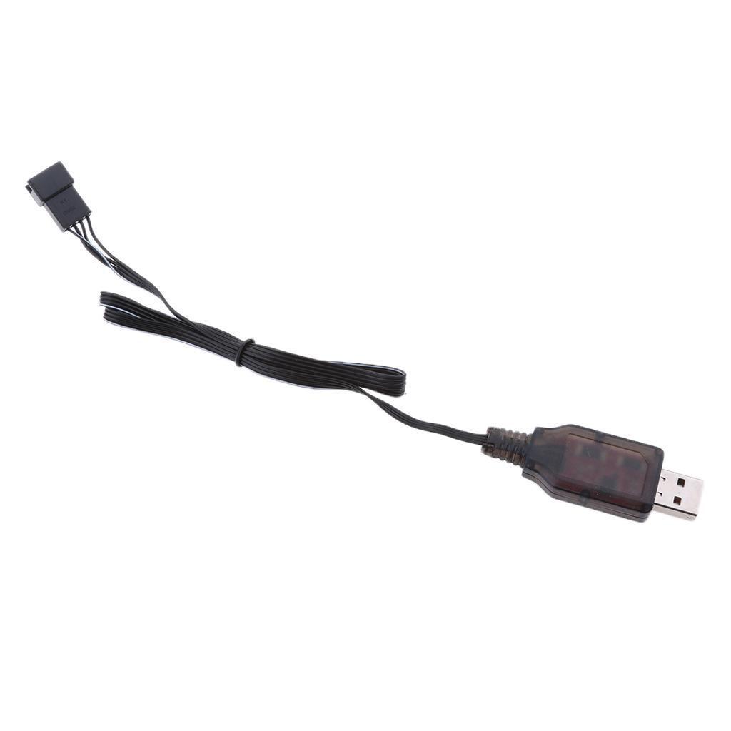 7.4V USB to SM-4P Plug Lithium Battery Charging Cable for RC Drone Toys ...