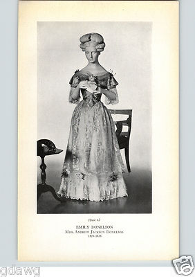1915 First Lady Dress Costume Book Plate Print Emily Donelson | eBay