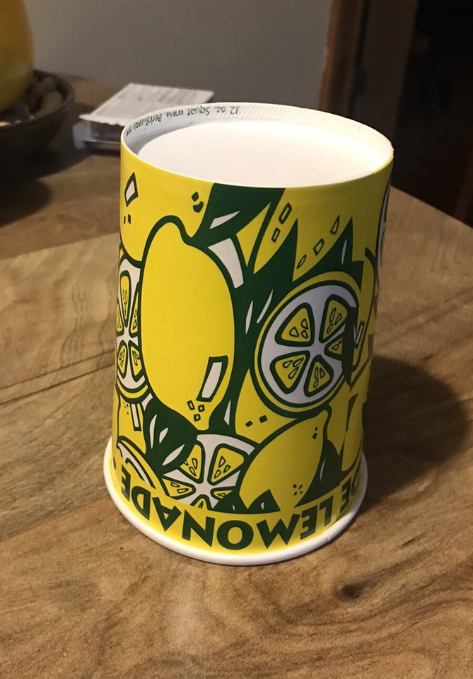 Squat Lemonade Cup 32 oz. Berk Concession Supply Sleeve Of 40 Paper ...