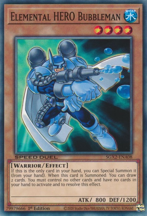 Elemental HERO Bubbleman SGX2-ENA08 Speed Duel GX: Midterm Paradox 1st ...
