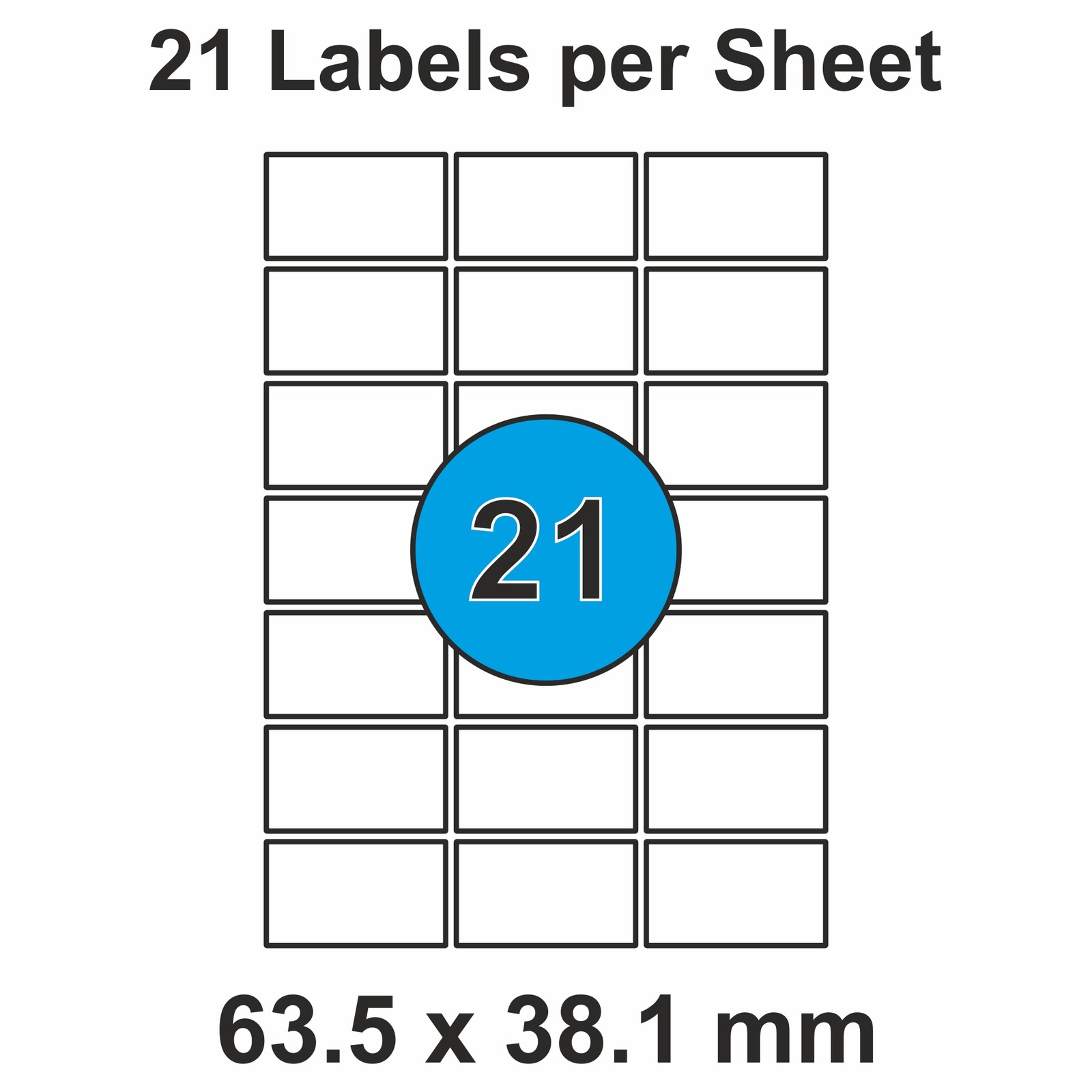 White A4 Sticky Self Adhesive Address Labels Sheets Inkjet Copier Laser ...