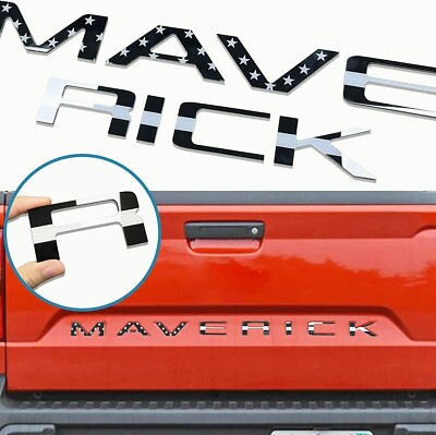 Tailgate Insert Letters for 2022 Maverick Raised Emblem (Black American ...