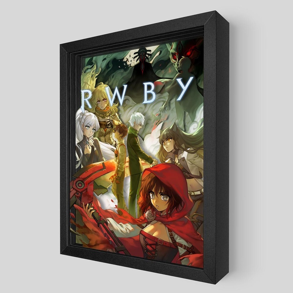 RWBY Anime Framed Shadow Box Wall Art 12x16 Poster Print Limited Run | eBay