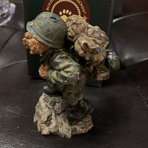 Boyds Bear Bearstone Figurine GI Bruin Stand Up For Freedom Military ...