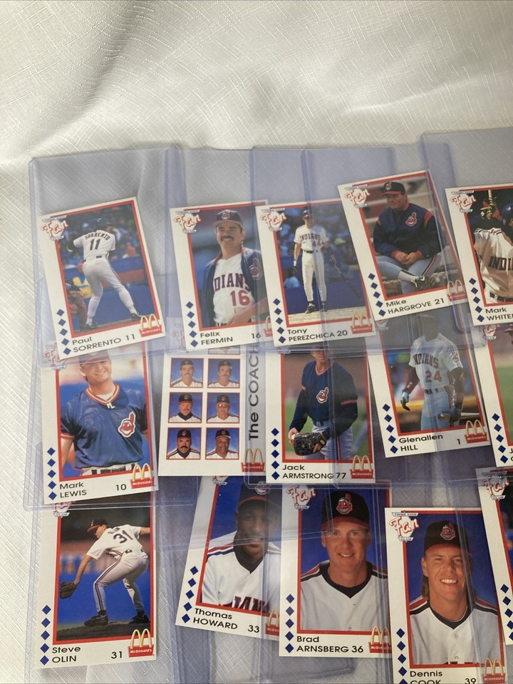 1993 McDonald's Tribe Kids Fan Club 30 card set Cleveland Indians Thome ...