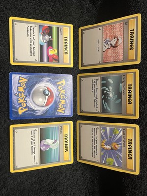 Pokemon Base Set Complete Common Trainer Set + Bonus Base Monster Card ...