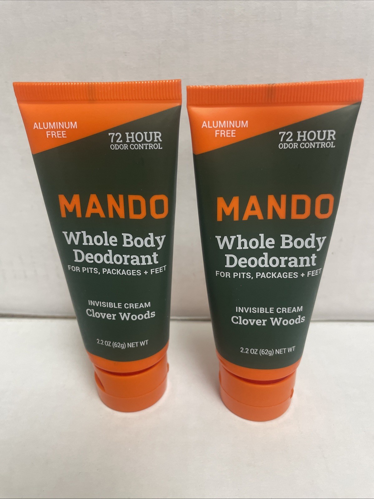 Lot Of 2-Mando Whole Body Deodorant Invisible Cream Clover Woods Scent ...