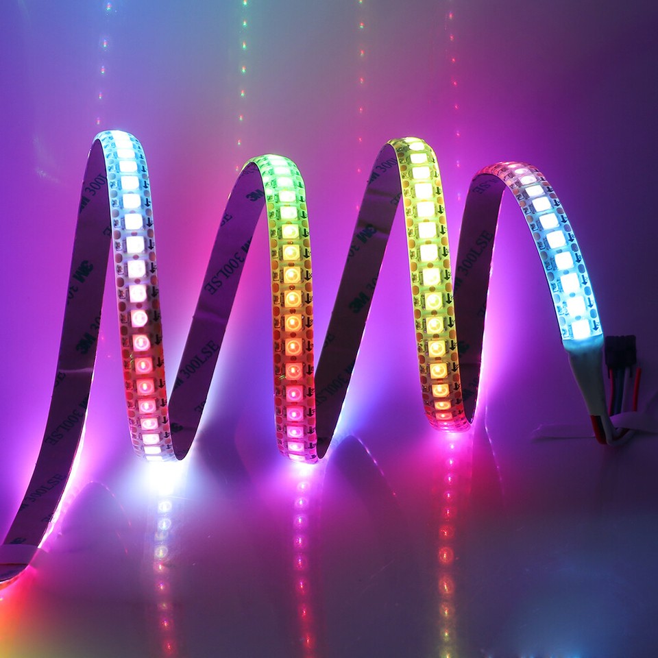 WS2812B 5V 5050 RGB LED Strip 1-5M 30 60 144 150 300 Leds Individual ...