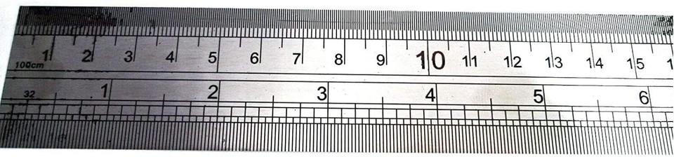 ONE METRE Ruler Stainless Steel 1M Long Metal 40 Measure Rule/Meter ...