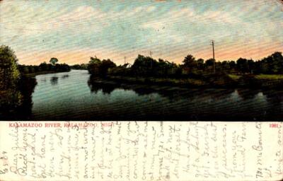 UNDIVIDED BACK POSTCARD- KALAMAZOO RIVER, KALAMAZOO, MICHIGAN BK49 | eBay