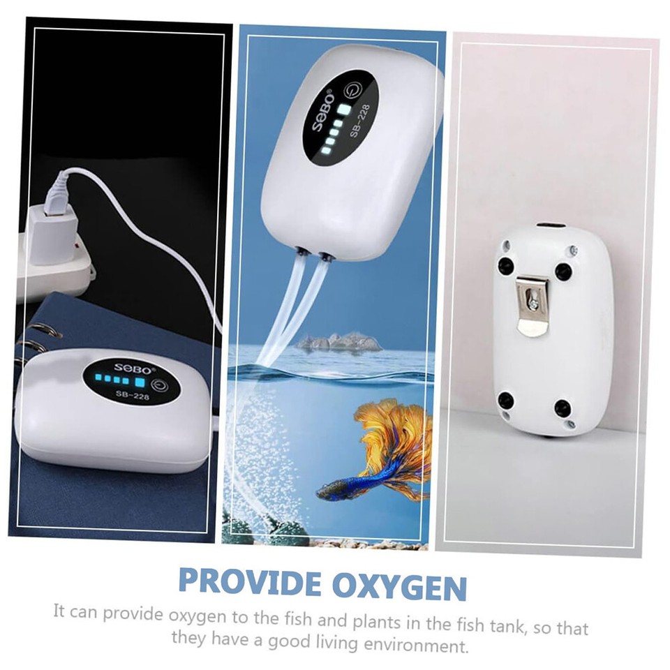 Air Pump Rechargeable Aerator Oxygen Pump USB Portable Air Bubbler For ...