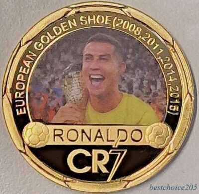 Souvenir Coin: Golden Coin for Christiano Ronaldo CR7 - Golden Metal ...