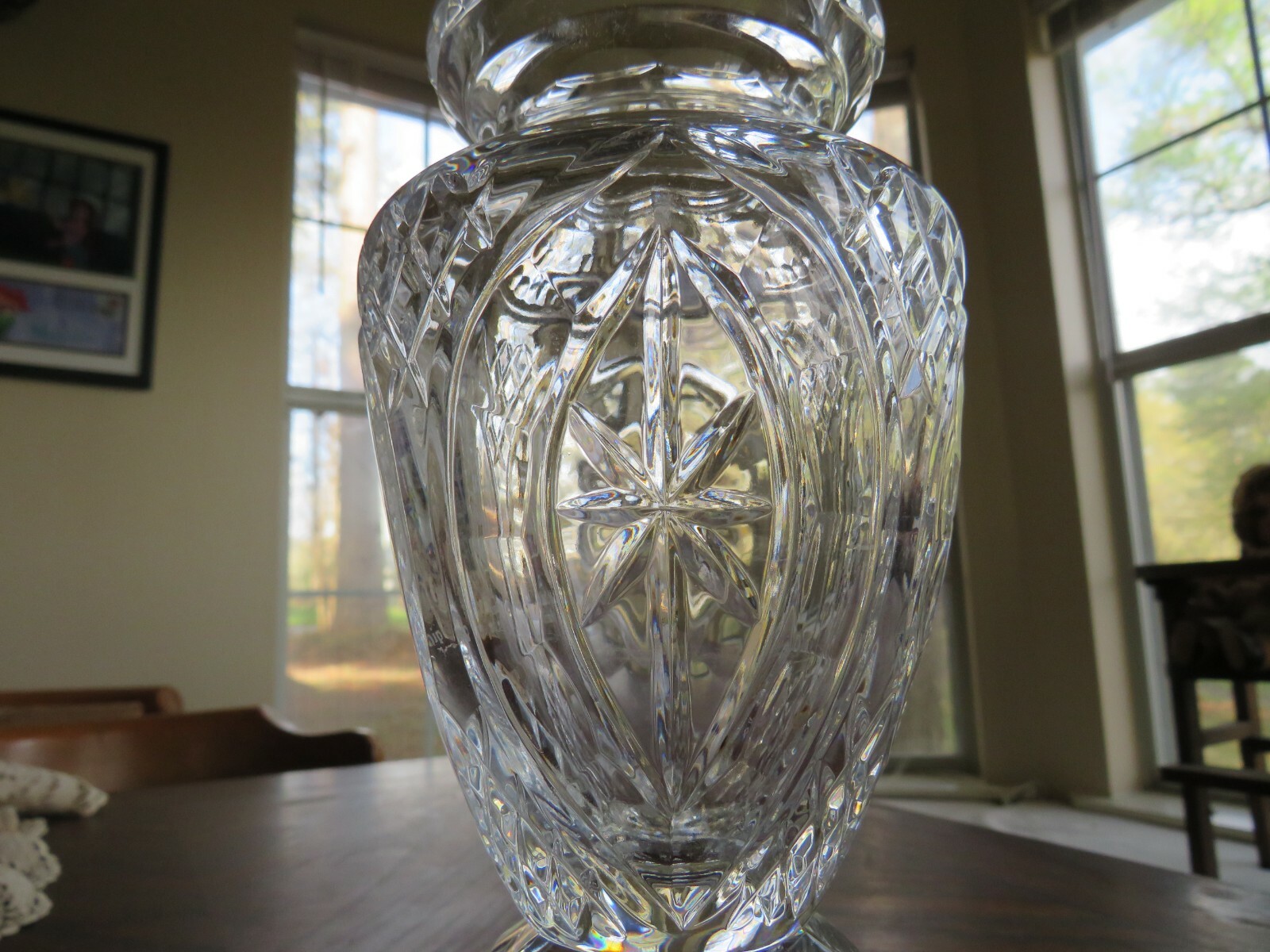 Vintage Heavy Lead Crystal Vase ~ Personalized Etched ~ 9 3/4" Tall | eBay