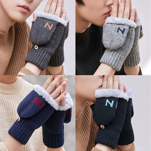Woolen Cloth Winter Gloves Winter Warm Mittens Gloves Outdoor Sports | eBay
