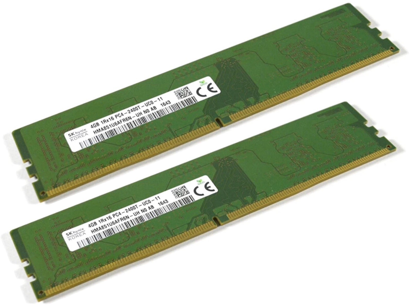 Lot of 2 - Hynix HMA851U6AFR6N-UH 4GB PC4-19200 DDR4-2400 Desktop ...