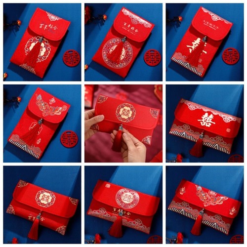 Traditional Wedding Red Envelope Hot Stamping Red Packets Wedding Gifts ...