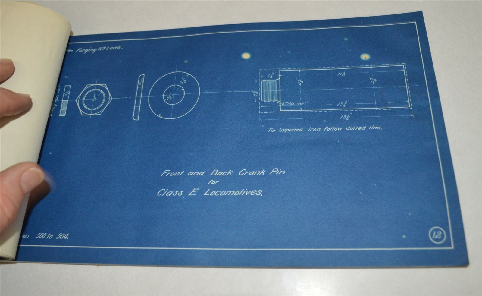 Early Soo Line Railroad Blueprint Diagram Locomotive Crank Pins Manuals ...
