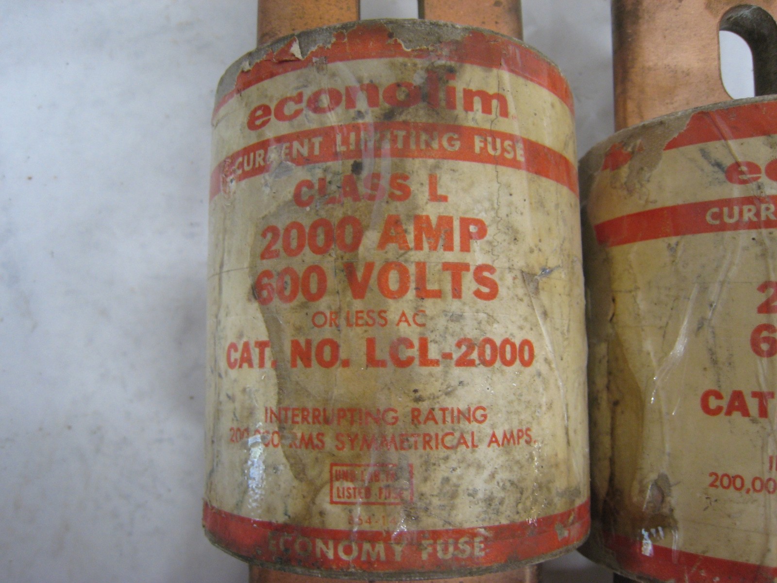 Econolim LCL 2000 Amp Economy Fuse Current Limiting Class L 2000A 600V ...
