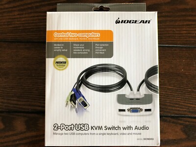 IOGEAR 2 Port USB KVM Switch with Audio Model GCS632U | eBay