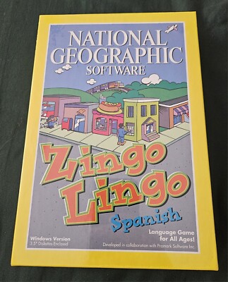 National Geographic Software Zingo Lingo Spanish Language Game IBM ...
